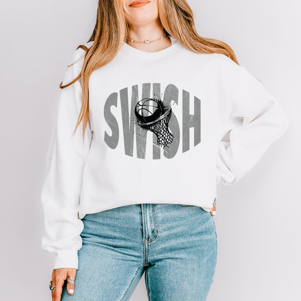 Swish Distressed - Women's Graphic Sweatshirt