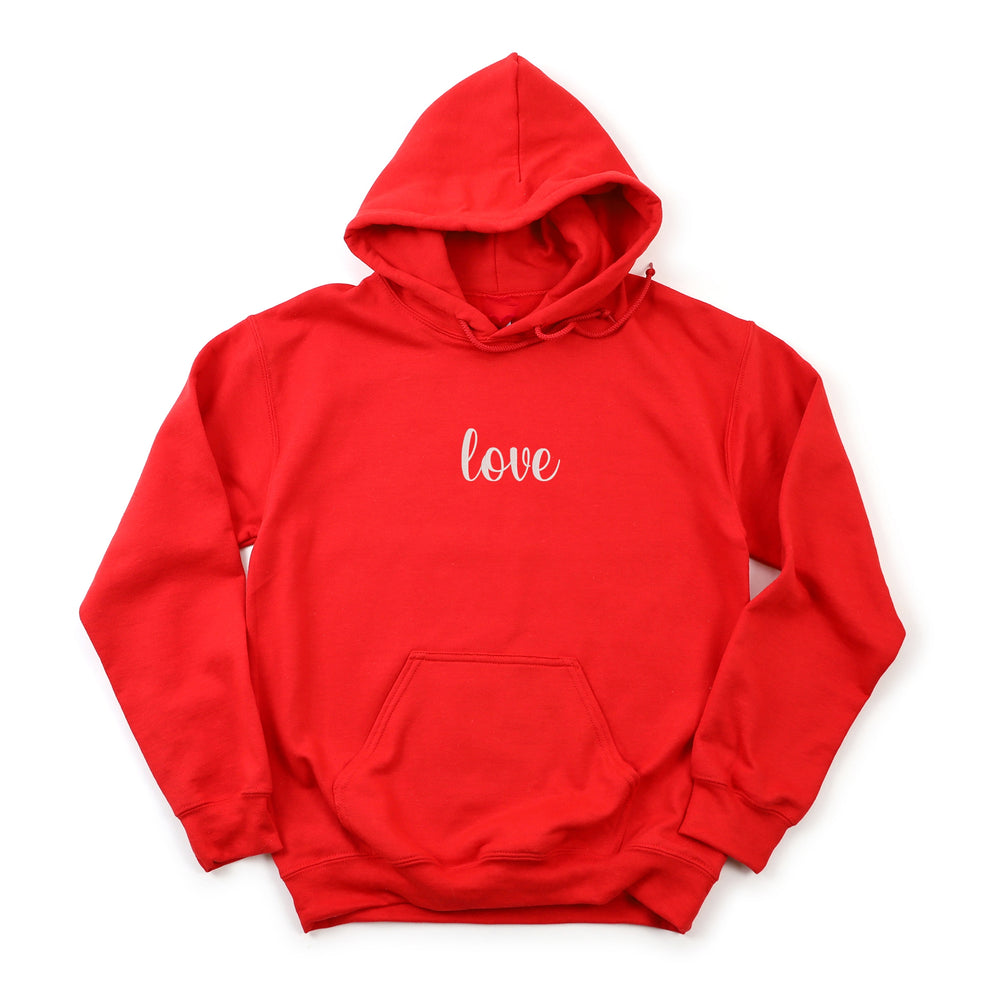 Embroidered Love Cursive - Women's Graphic Hoodie