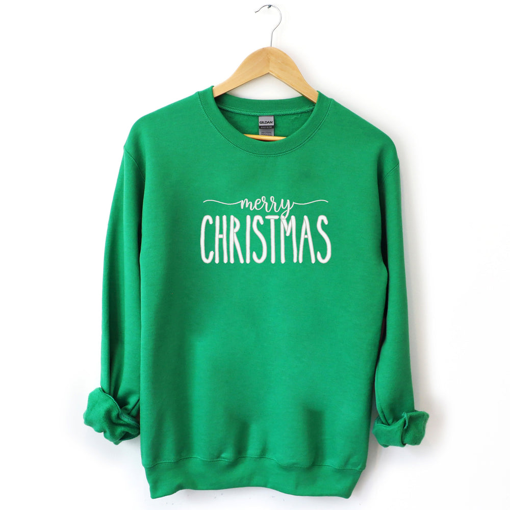 Embroidered Merry Christmas - Women's Graphic Sweatshirt